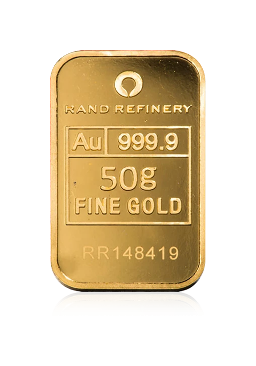 50 Gram Minted Gold Bar | BULLIONTRADERS